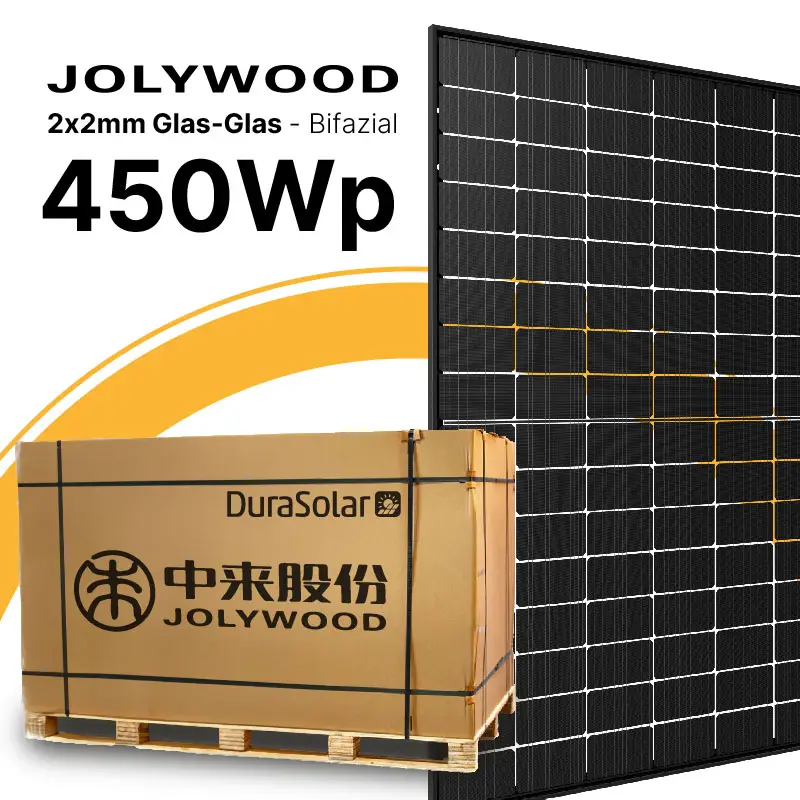 Jolywood 450W Bifazial 2x2mm Glas-Glas Modul JW-HD96N R2 - Palettenpreis (37 Stk.) - PV Solar ...